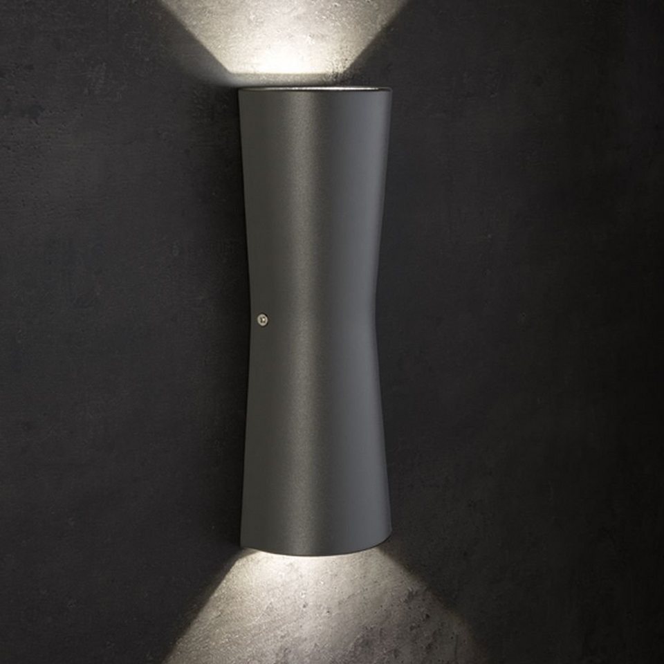 Click Licht Led Außen Wandleuchte Led Wandleuchte Kavia In Anthrazit 2x