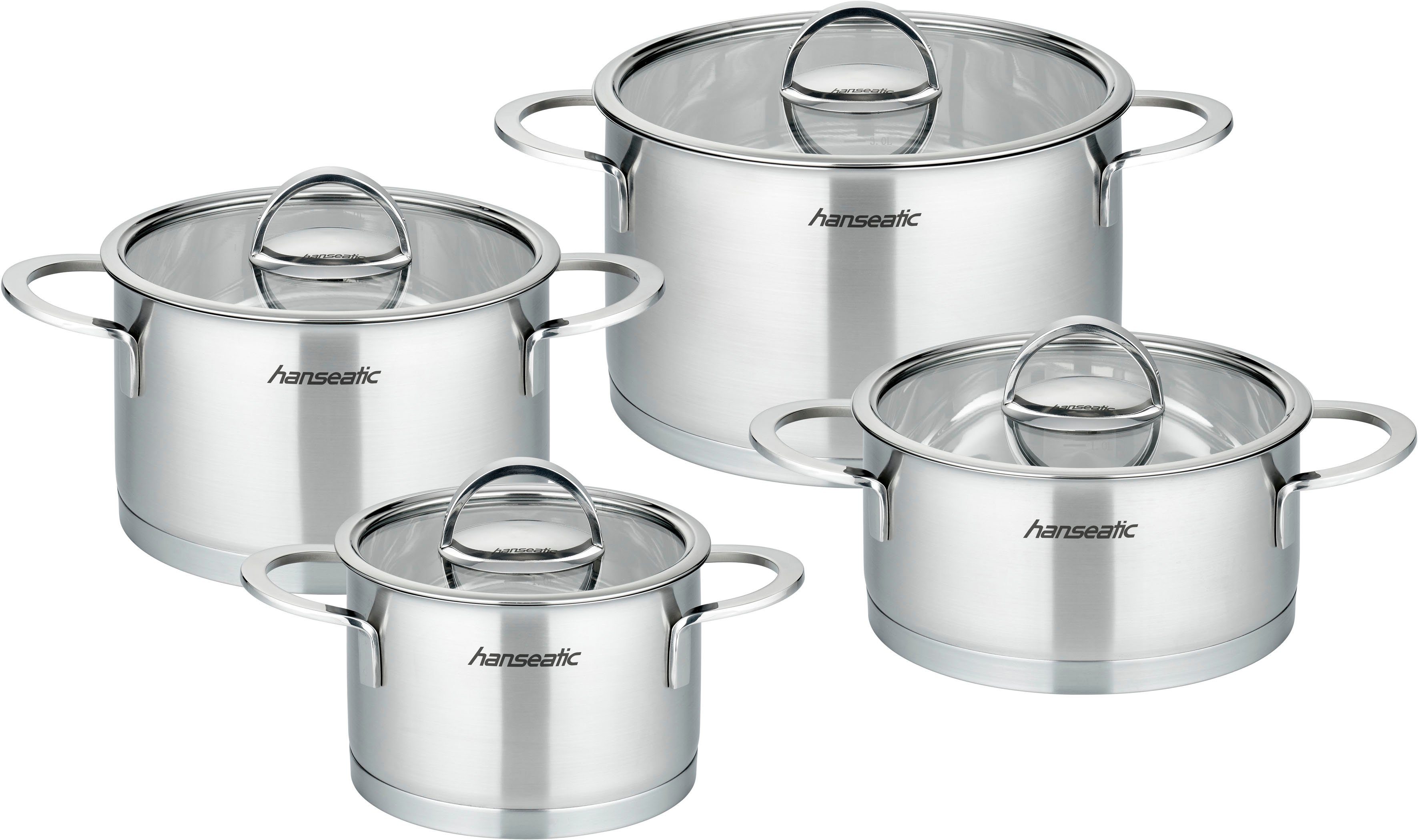 Hanseatic Topf Set Hanseatic Edelstahl 1810 Set 8 Tlg Je 1