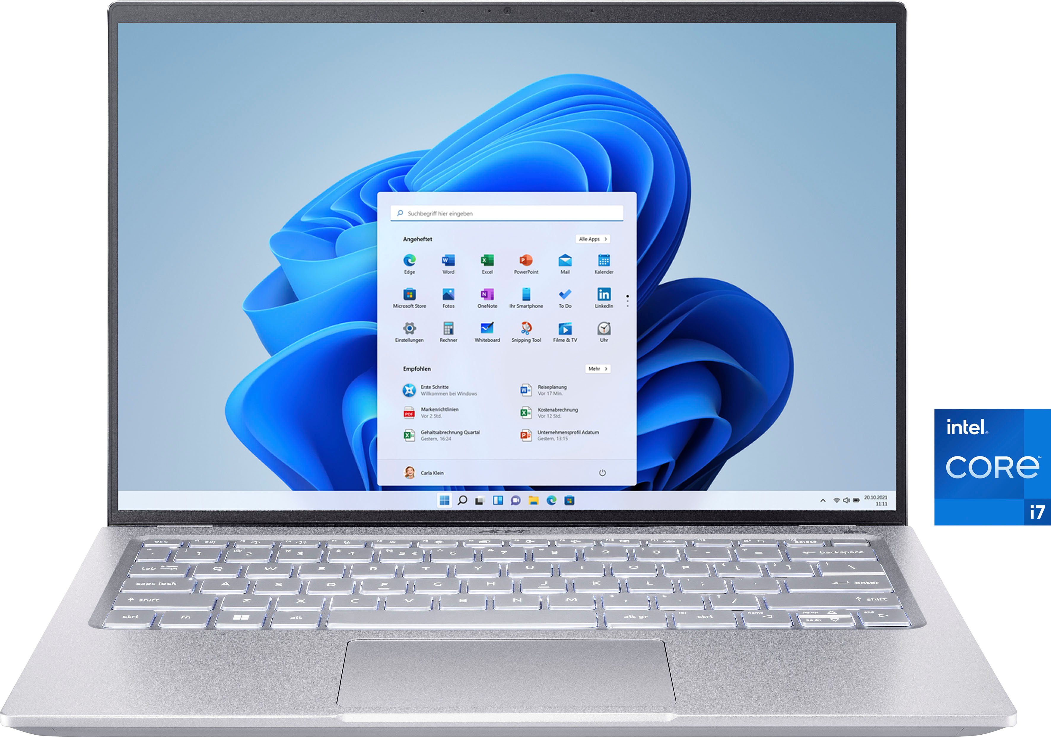Acer Swift 3 SF314 71 751E Notebook 35 56 cm 14 Zoll Intel Core i7 12700H Iris Xe Graphics 1000 GB SSD FHD Webcam Thunderbolt 4