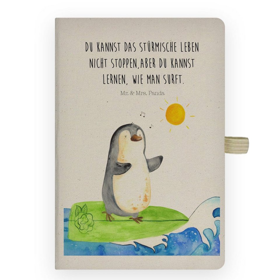ᐅ Mr. & Mrs. Panda Notizbuch Pinguin Surfer - Transparent - Geschenk ... ᐅ Mr. & Mrs. Panda Notizbuch Pinguin Surfer - Transparent - Geschenk ...