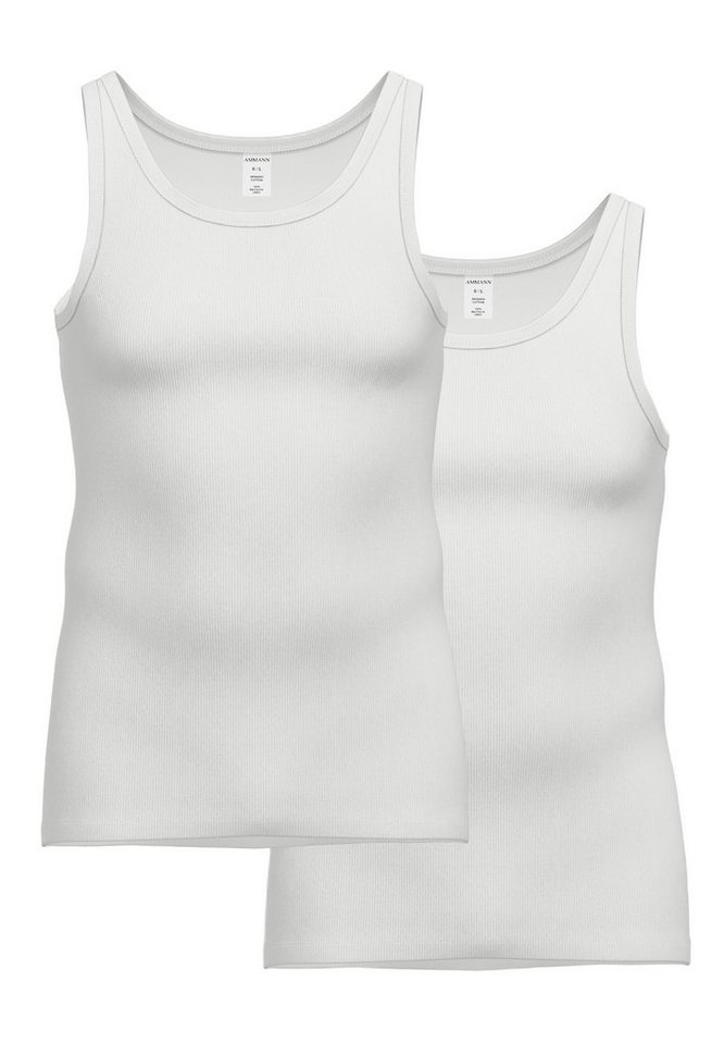 Ammann Unterhemd 2er Pack Organic Cotton Doppelripp Spar Set 2 St