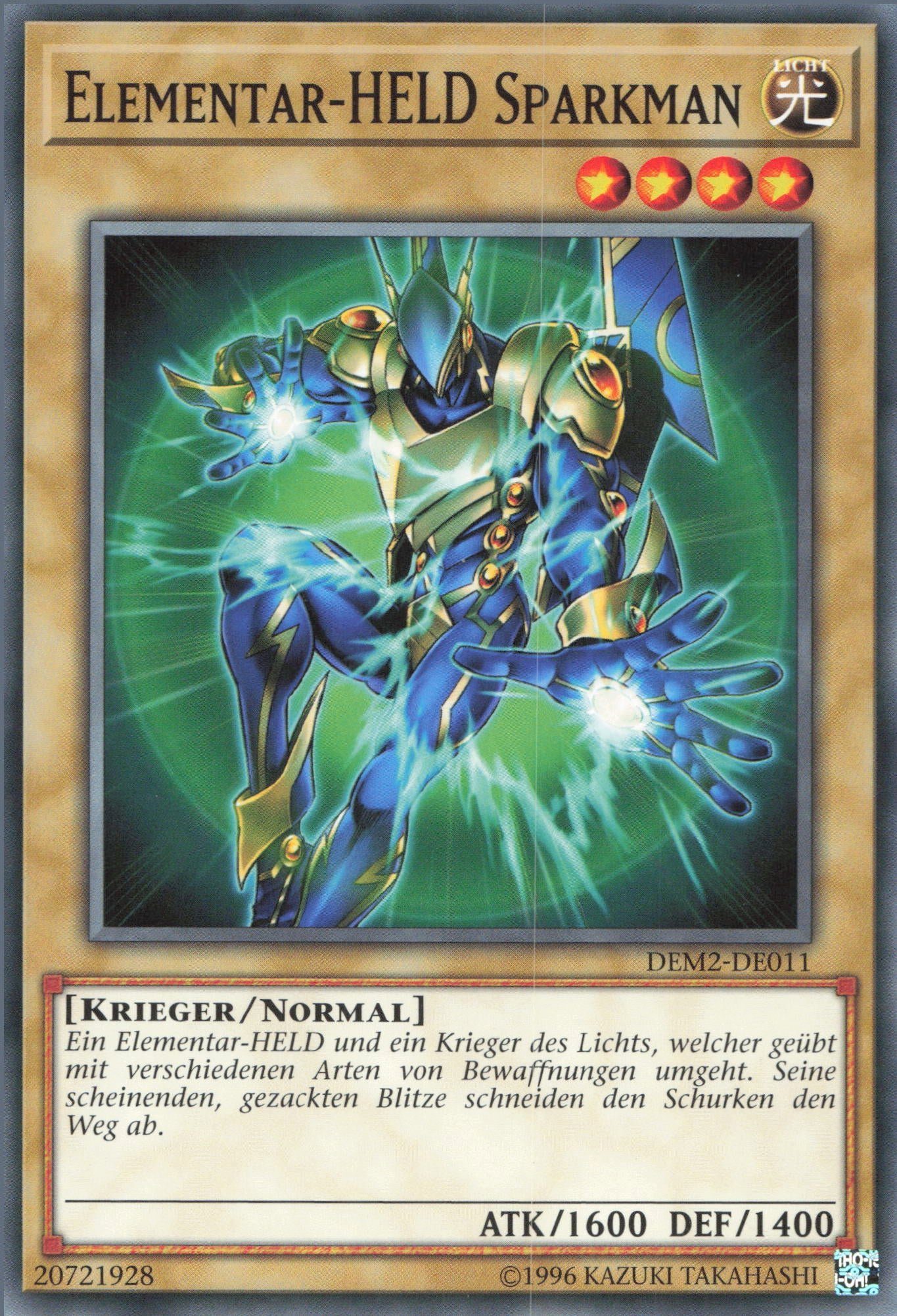 Recollectibles Sammelkarte Yugioh Karte Elementar Held Sparkman Yu Gi