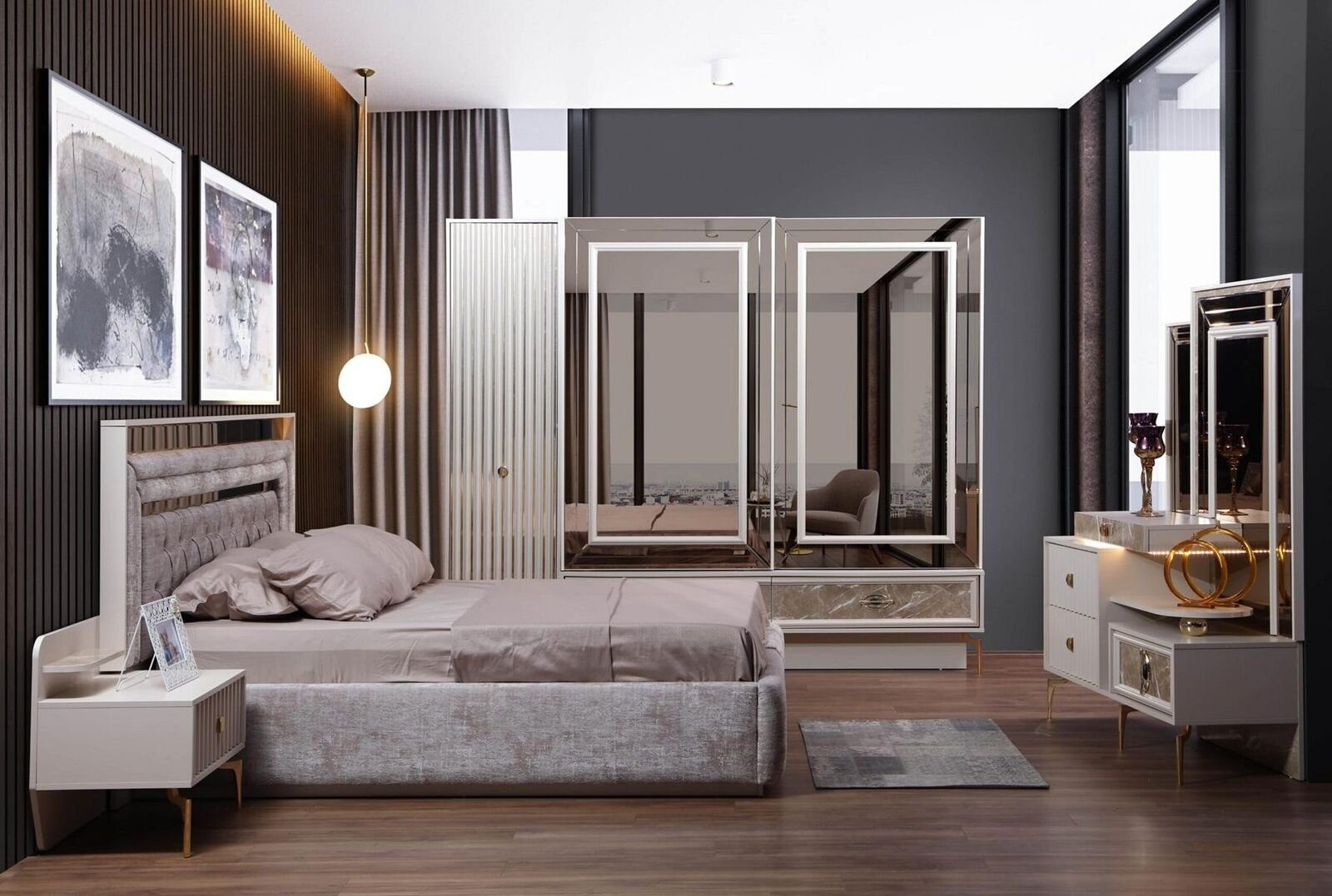 Jvmoebel Schlafzimmer Set Modernes Schlafzimmer Komplettes Set Bett