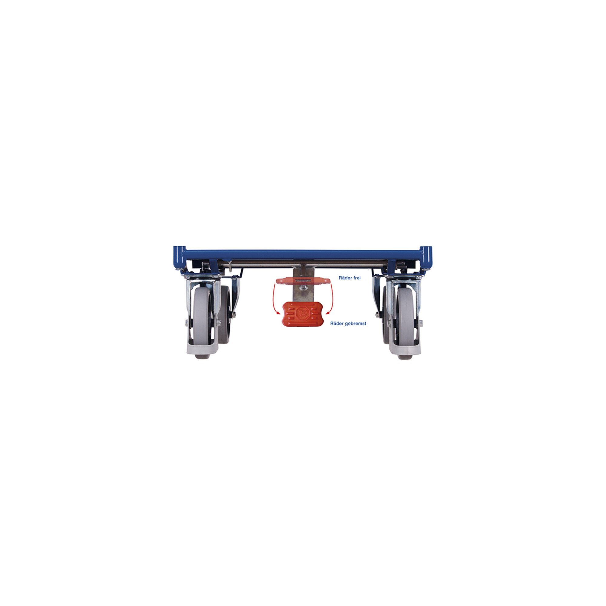 CORDES Transportroller Cordes Vierwandwagen mit Draht RAL 7016, Rollbrett