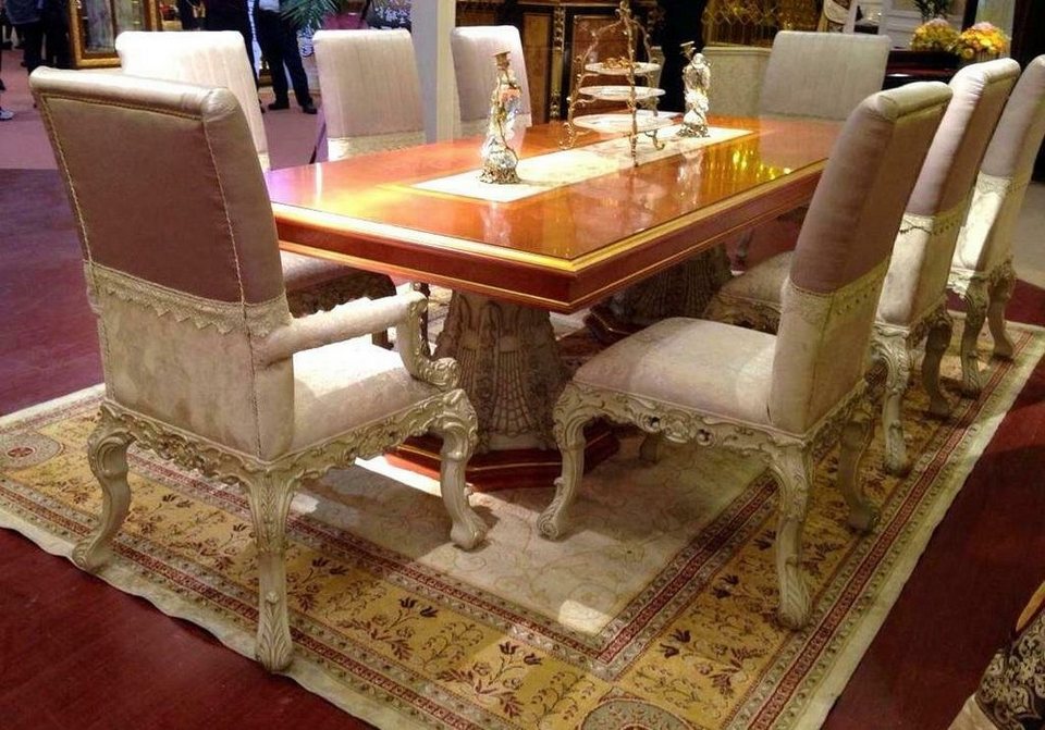 Jvmoebel Stuhl 8 Stühle Set Esszimmer Designer Holz Stuhl Garnitur