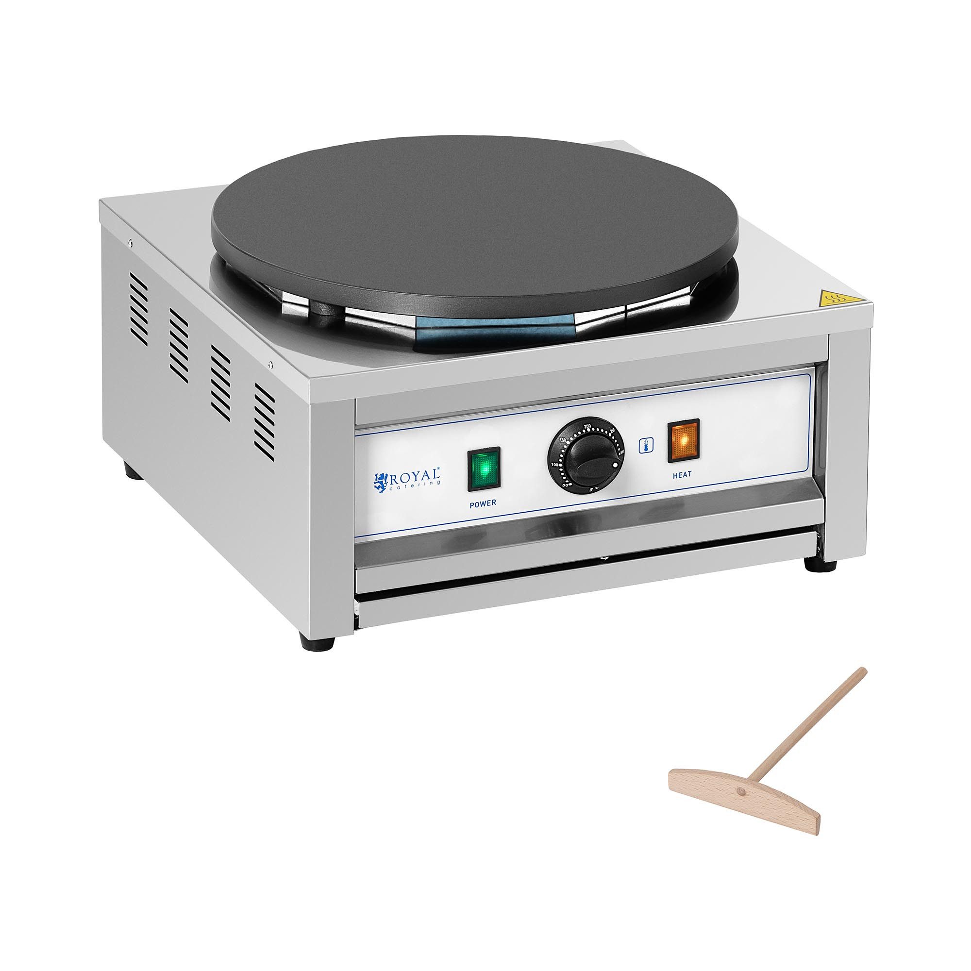 Royal Catering Crêpesmaker Crepeseisen Crepe Maschine Crepesplatte 40 cm, 3000 W
