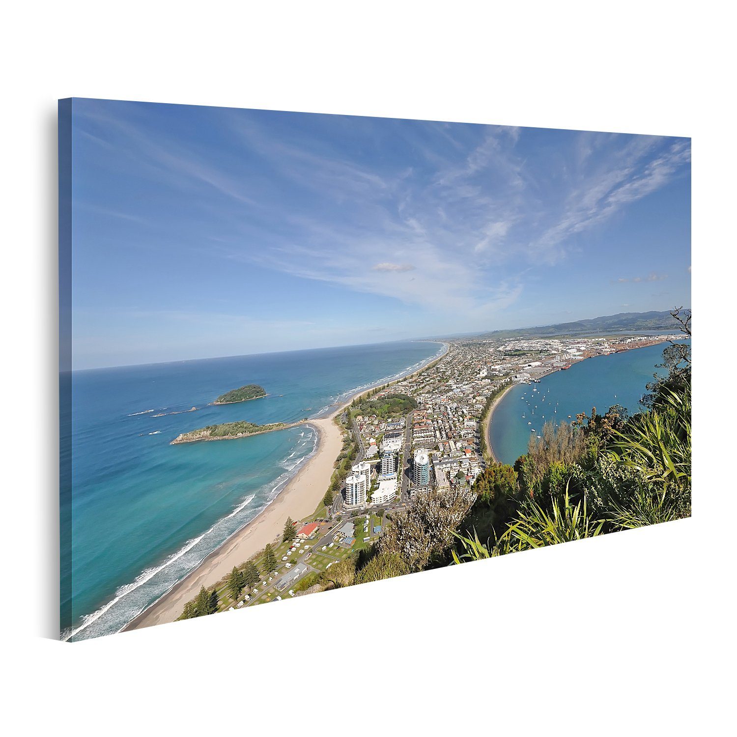 islandburner Leinwandbild Bild auf Leinwand Gipfelweg des Mount Maunganui Wandbild Poster Kunstd