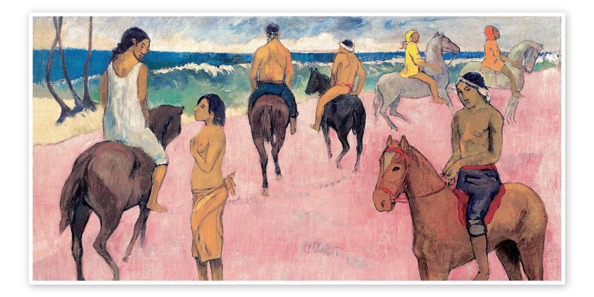 Posterlounge Poster Paul Gauguin Reiter Am Strand Malerei