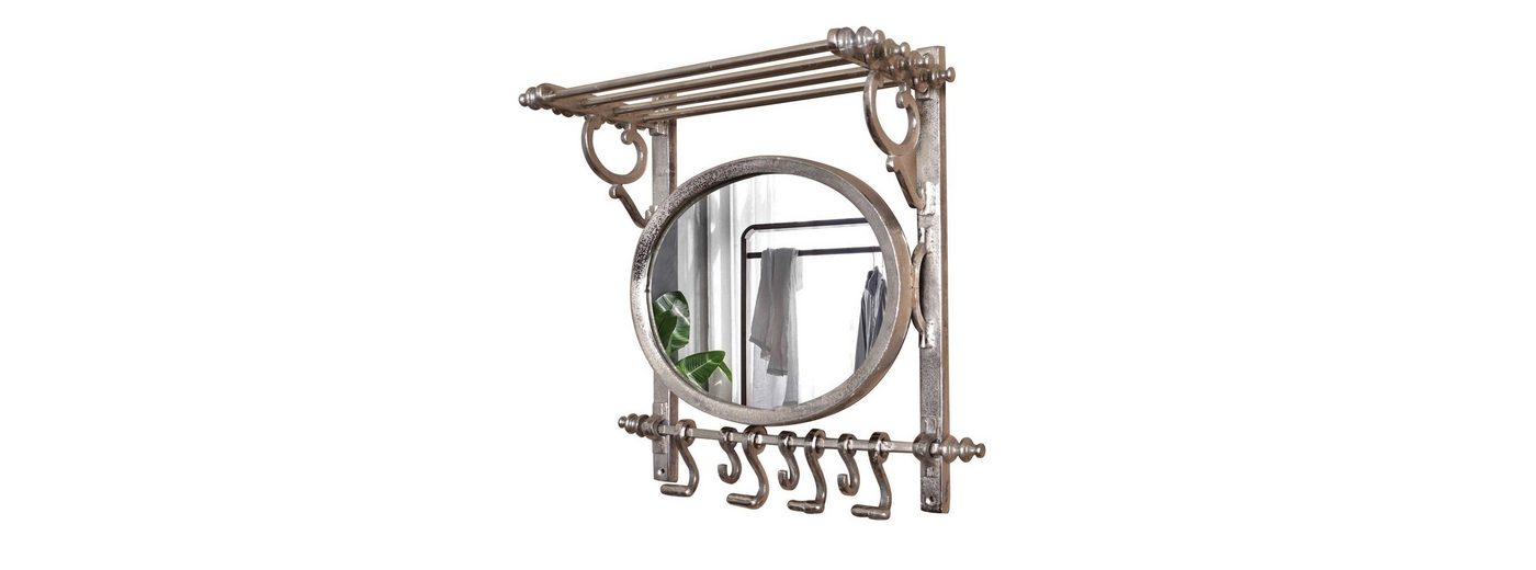 baario Wandgarderobe »Garderobe MERU Spiegel«, Aluminium Metall silber ...