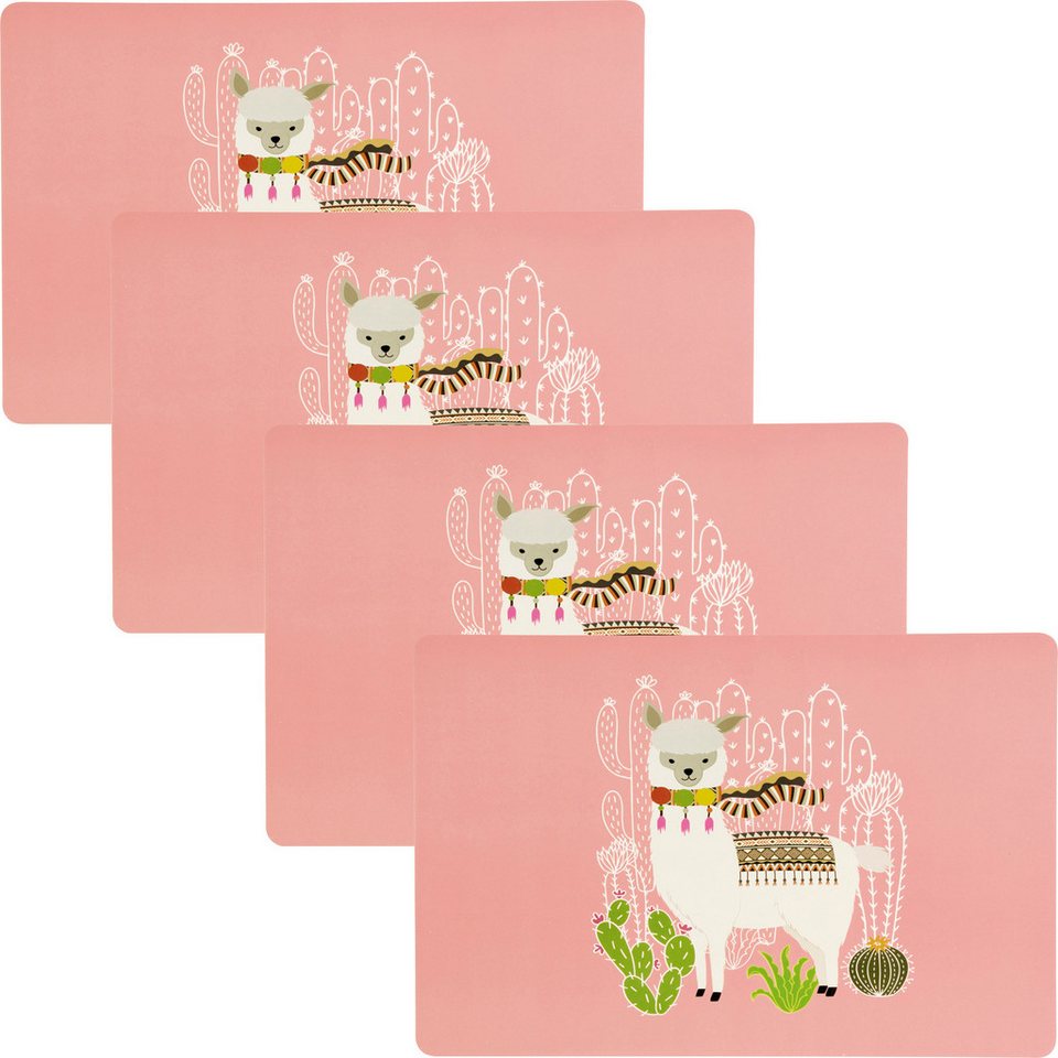 Platzset Tischset 4er Pack 4 St Abwaschbar Motiv Mit Motiv