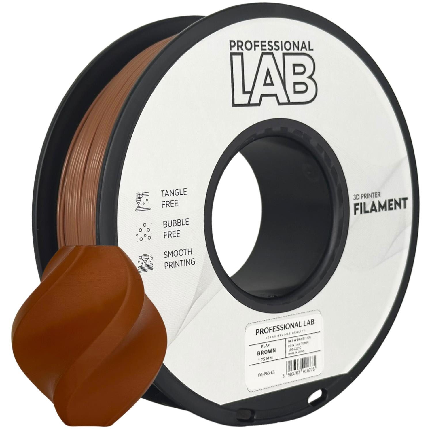 Prof. Lab Filament PLA+ verstärktes PLA Hochfest & schnell 1.75mm – 1kg
