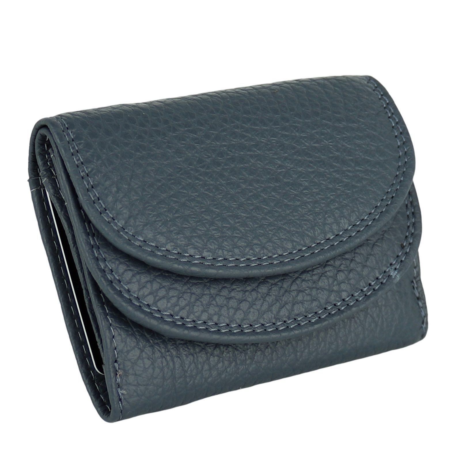 MIRROSI Mini Geldbörse Kleines Portemonnaie aus weichem Echtleder (10 ...