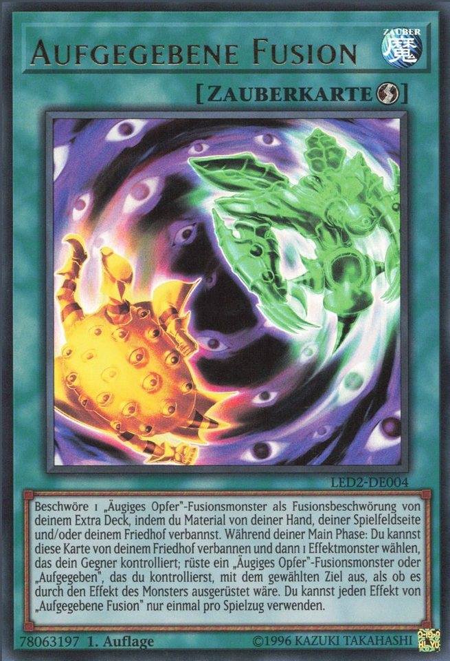 Recollectibles Sammelkarte Yugioh Karte Aufgegebene Fusion Yu Gi Oh