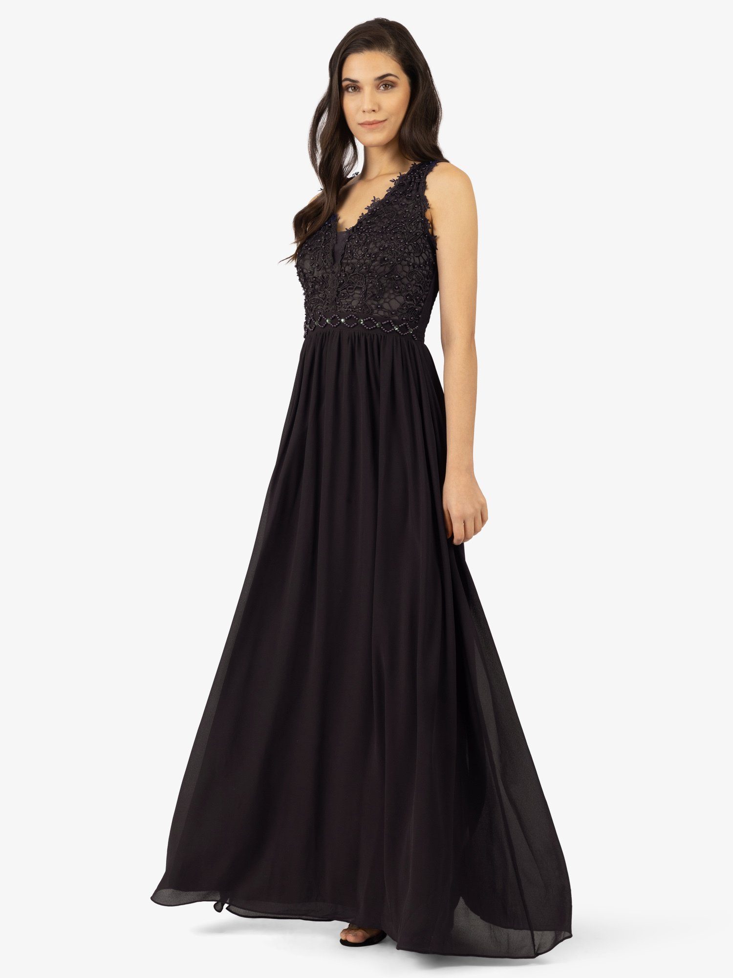 Apart Abendkleid Mit Oberteil Aus Mesh Mit Spitze