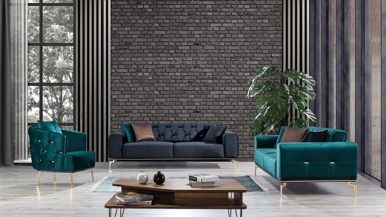 Viva Möbel Sofa CLASS, Luxuriöses und elegantes Sofa-Set für jeden ...