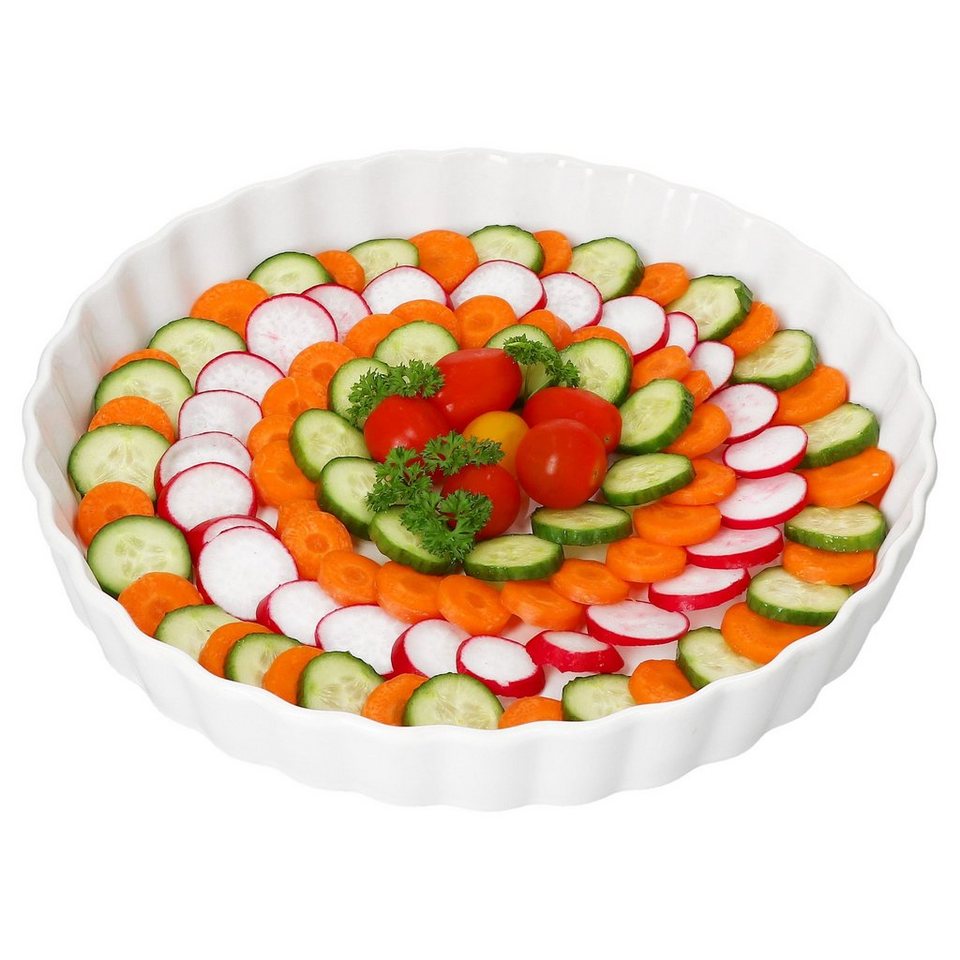 Mambocat Quicheform Quicheform Veggi Weiß Ø28cm 1l Backform Kuchen