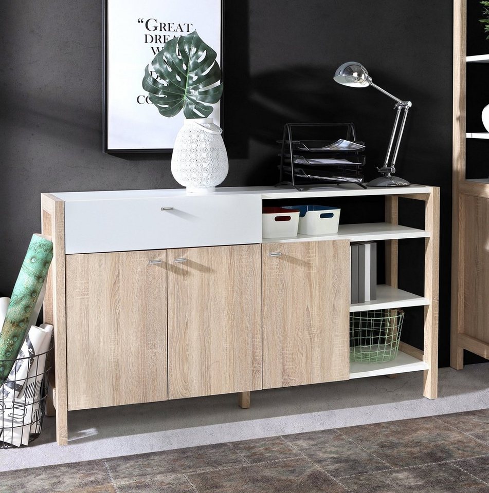 Newroom Kommode Alastor Kommode Sonoma Eiche Skandi Modern Sideboard