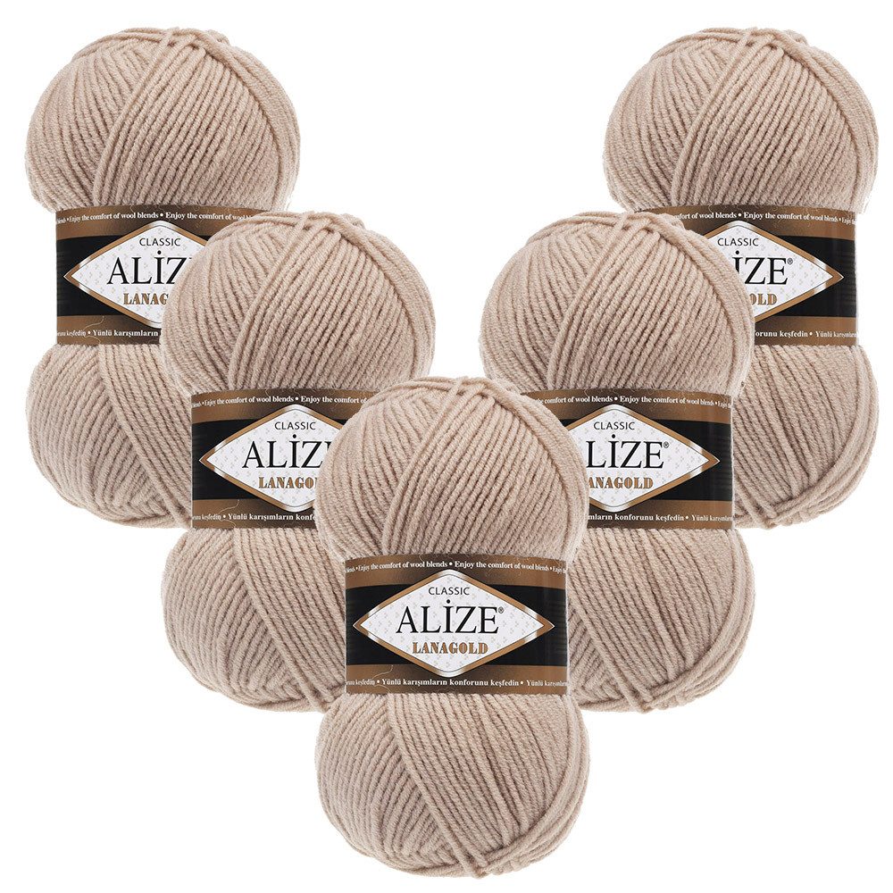 Alize 5 x ALIZE Lanagold Häkelwolle, 240 m, Handstrickgarn,Yarn,Strickgarn,Häkeln