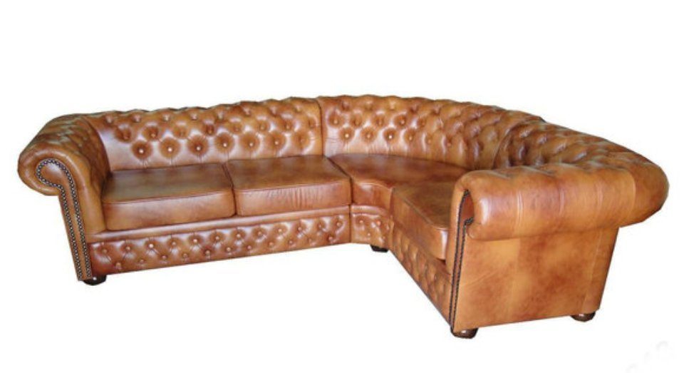 JVmoebel Ecksofa Ledersofa Chesterfield Eckcouch Sofa Couch Polster Eck ...