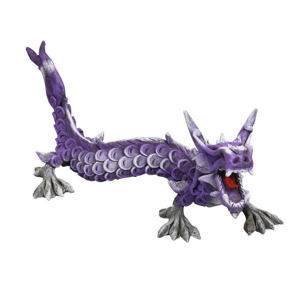 Oriental Galerie Dekofigur Drache Holz Lang Lila 44 Cm 1 Stück