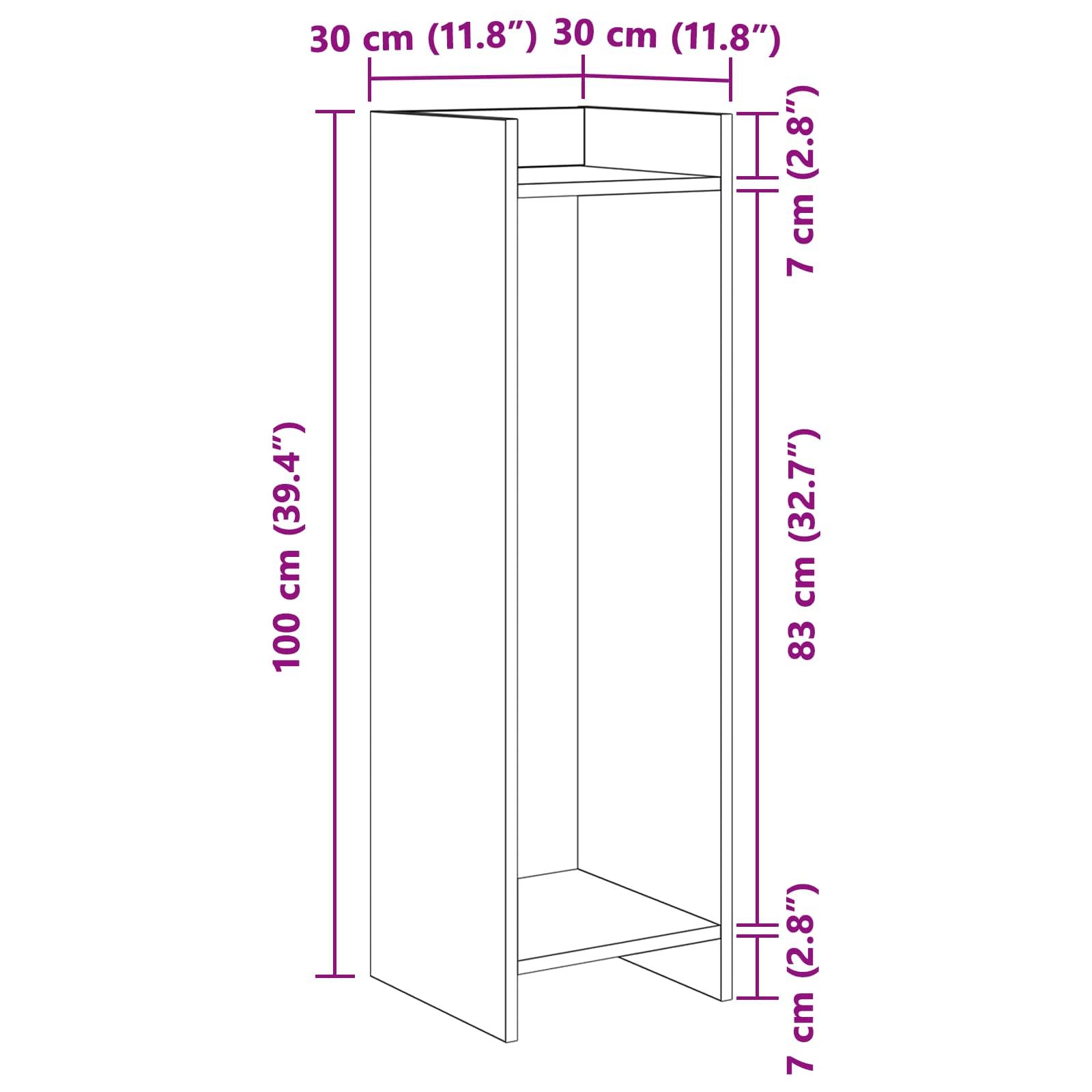 vidaXL Blumenständer Pflanzenständer mit Regal 2 pcs Sonoma-Eiche 30 x ...