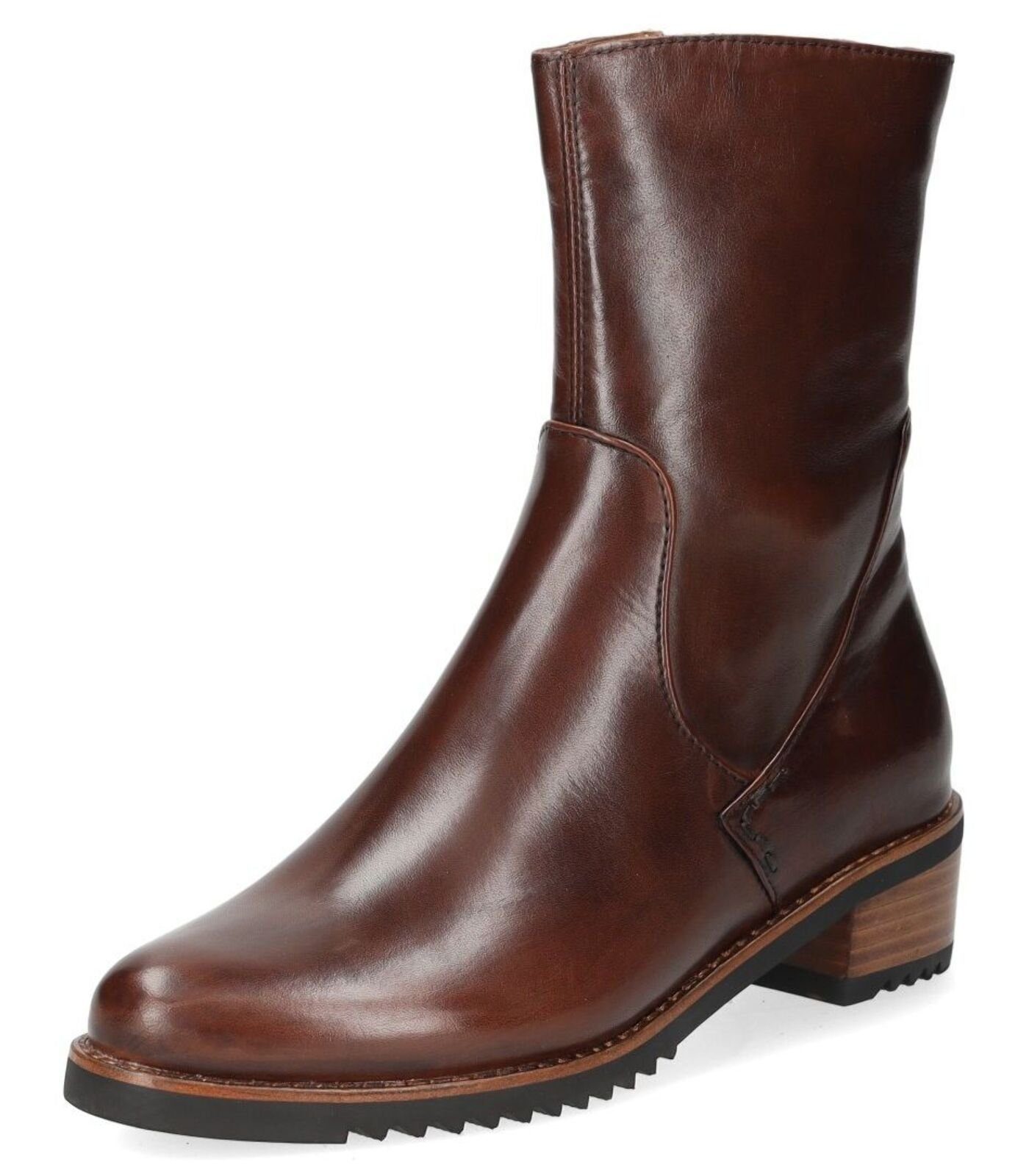 Damen Stiefeletten Braun Leder