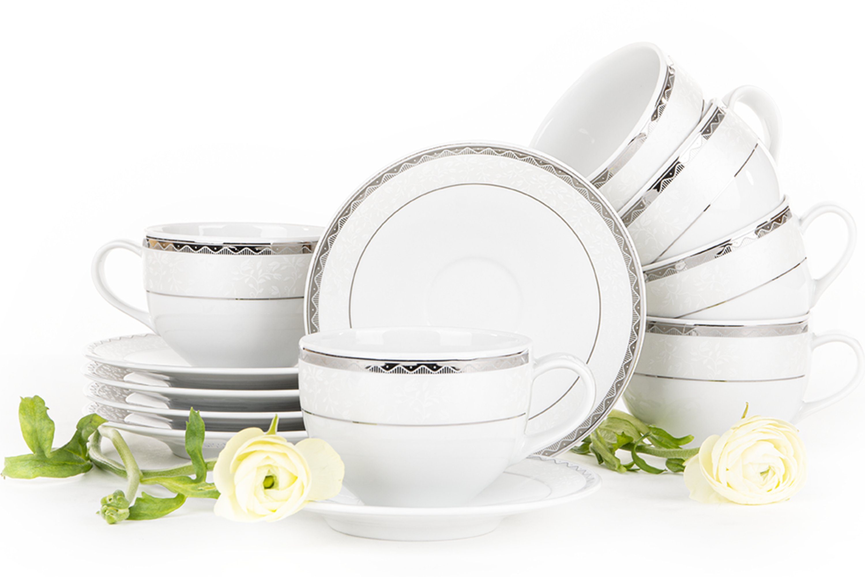 Konsimo Kaffeeservice Amelia Tasse And Untertasse 12 Tlg 6 Personen