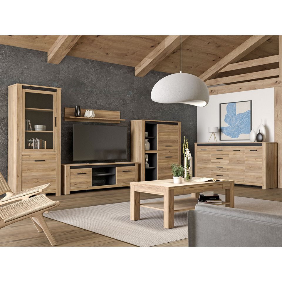 Expendio Wohnzimmer Set Cayden 33 Spar Set 6 St Mauvella Oak Nb