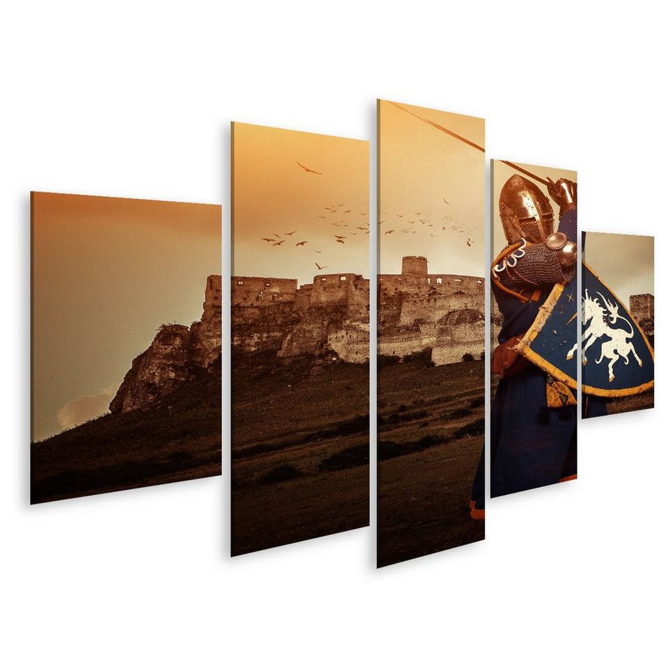 Islandburner Leinwandbild Bild Auf Leinwand Mittelalterliche Ritter