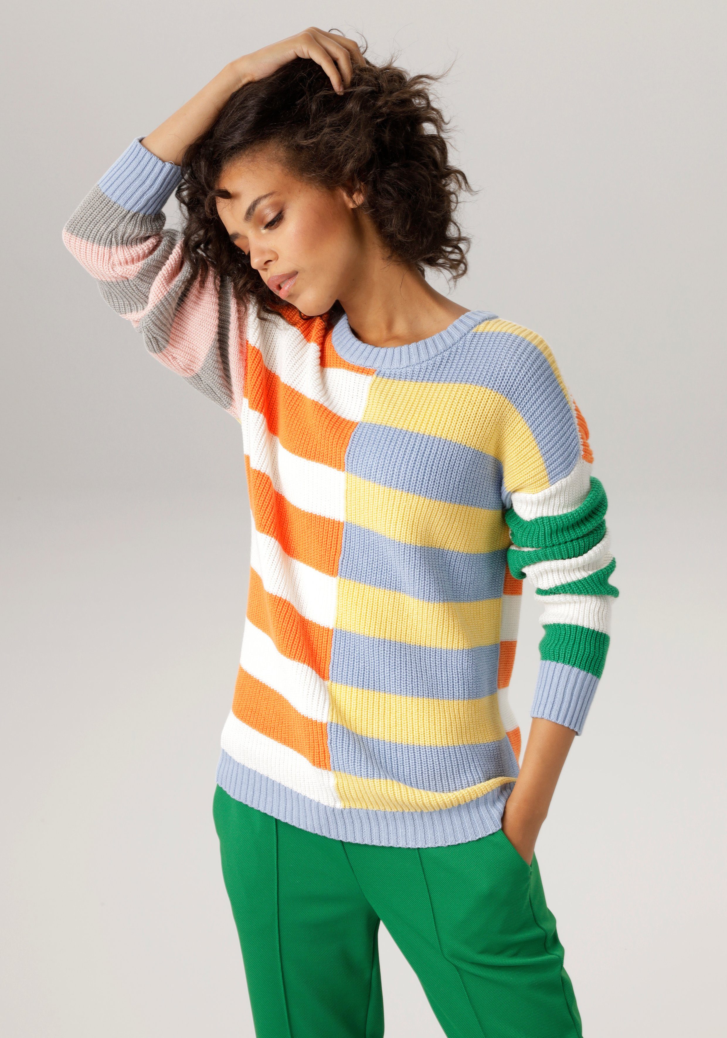 Bunte gestreifte Strickpullover für Damen online kaufen | OTTO