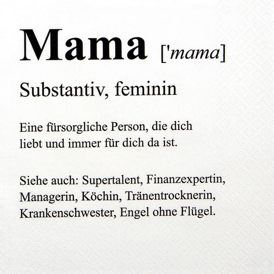 Home Fashion Papierserviette Rp 20 Servietten Mama Definition Von