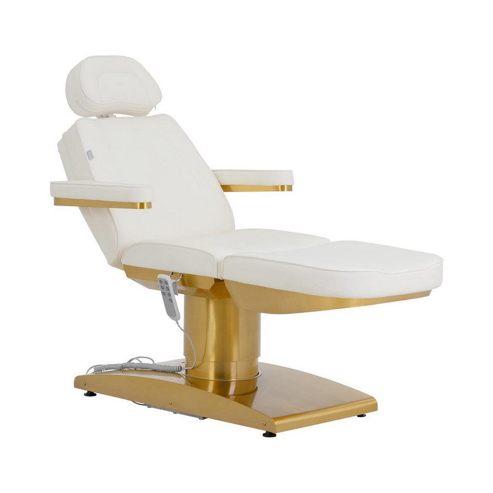 Physa Massageliege Elektrische Kosmetikliege 200 kg weiß/golden 3 ... Physa Massageliege Elektrische Kosmetikliege 200 kg weiß/golden 3 ...