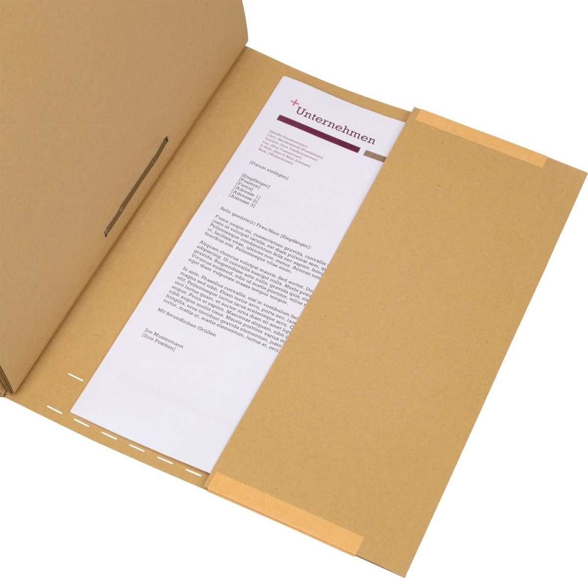 ELBA Hefter Pendelhefter 4 kaufmännische Heftungen 320g/qm Natronkarton naturbrau., Pendelhefter ...