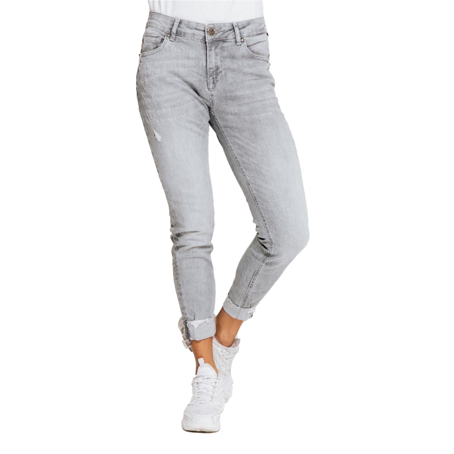 Zhrill Mom-Jeans Skinny Jeans NOVA Grey angenehmer Sitzkomfort, Unser ...