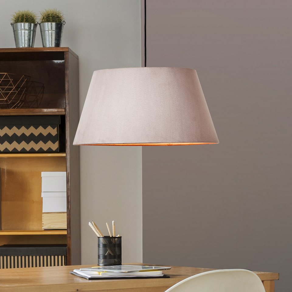 Lightbox Pendelleuchte Ohne Leuchtmittel Hängelampe Mit Stoffschirm