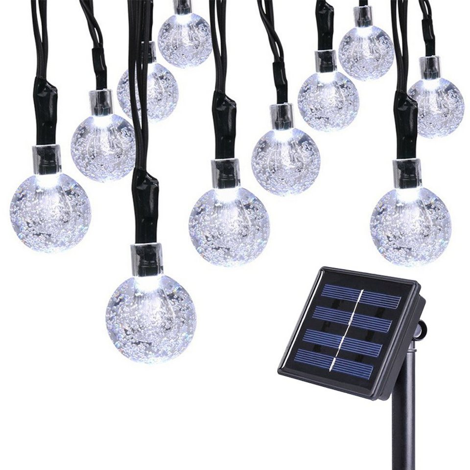 Sunicol Led Solarleuchte Solar Led Lichterkette Bubble Crystal Ball