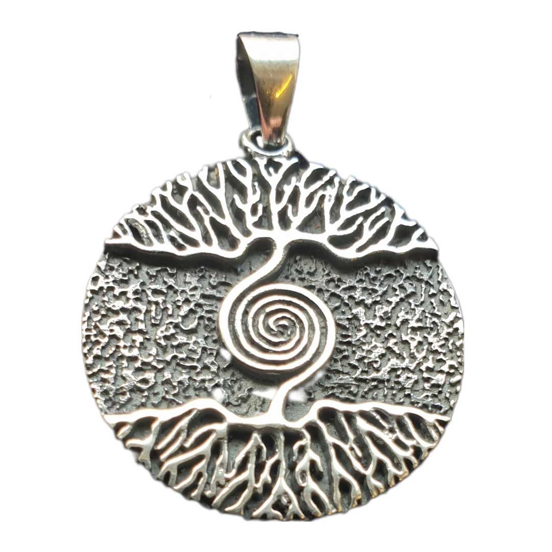 HOPLO Kettenanhänger Keltischer Lebensbaum - Weltenesche Silber Anhänger 925 Baum