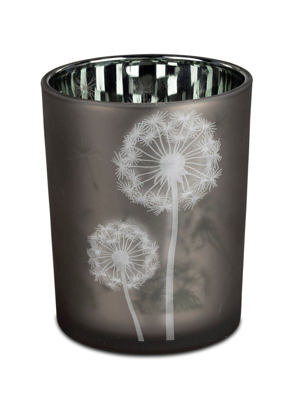 formano Teelichthalter, Grau H:12.7cm D:10cm Glas