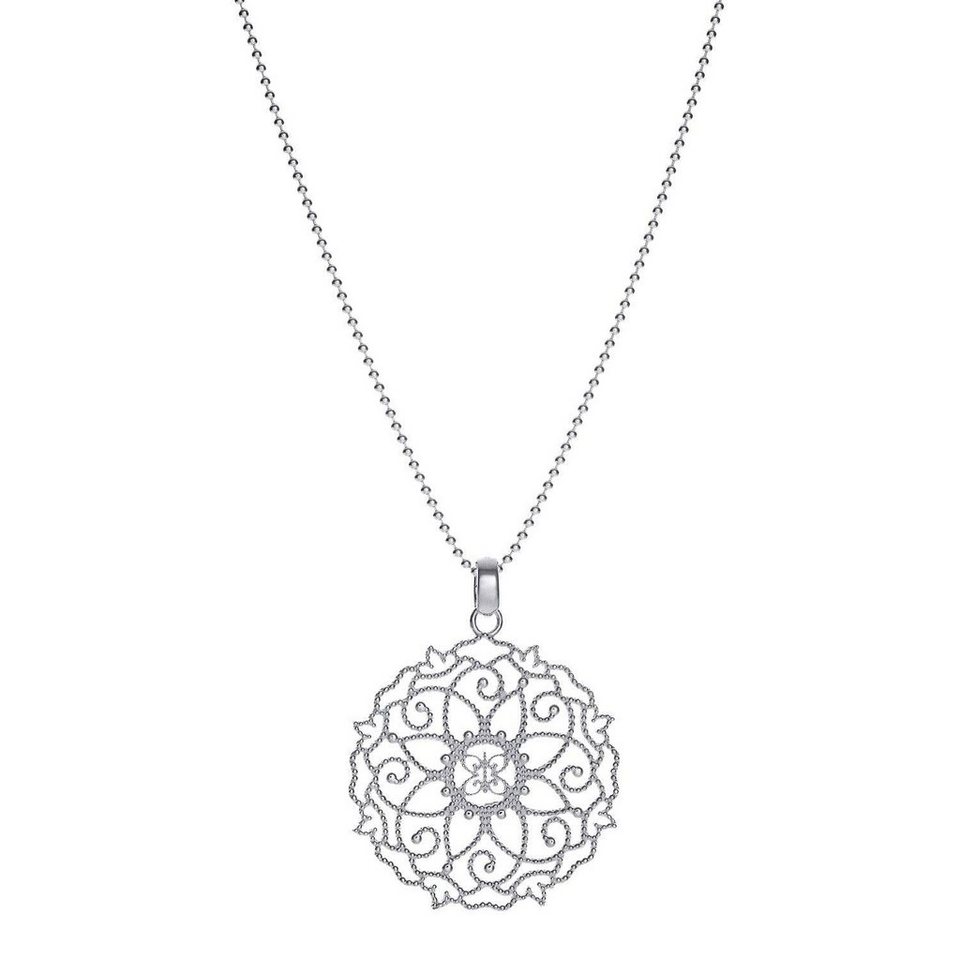 iz-el Silberkette Kette Silber Mandala - Schmetterlingsmandala, 925 ... iz-el Silberkette Kette Silber Mandala - Schmetterlingsmandala, 925 ...