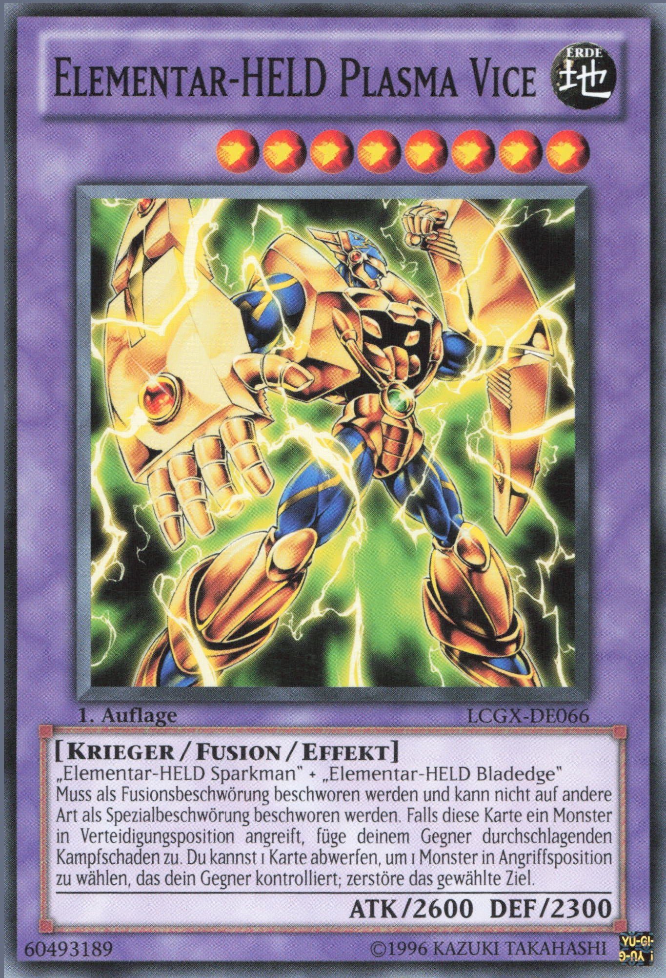 Recollectibles Sammelkarte Yugioh Karte Elementarheld Plasma Vice Yu