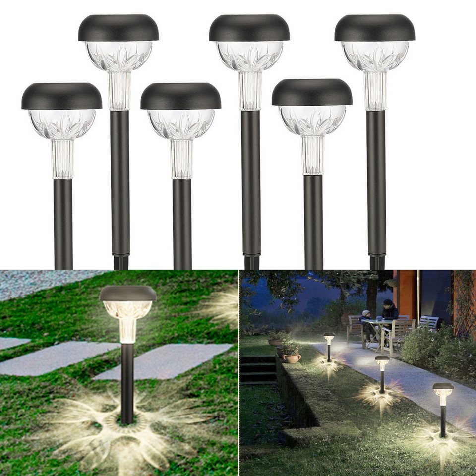 Oyajia Led Solarleuchte 6 Stück Led Solarleuchte Für Außen Ip65