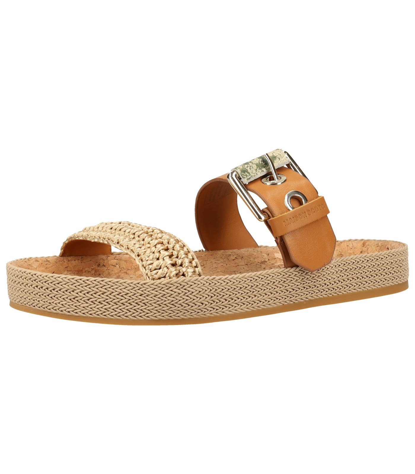 Scotch & Soda Pantoletten Leder/Textil Pantolette, Absatzform: flach