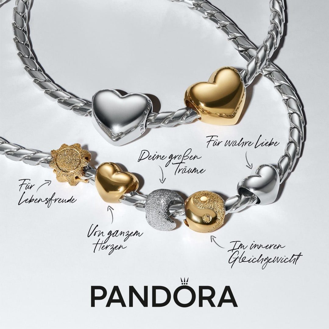 Pandora Charm-Einhänger Mini-Charm Mond Strukturiert Sterling-Silber ...