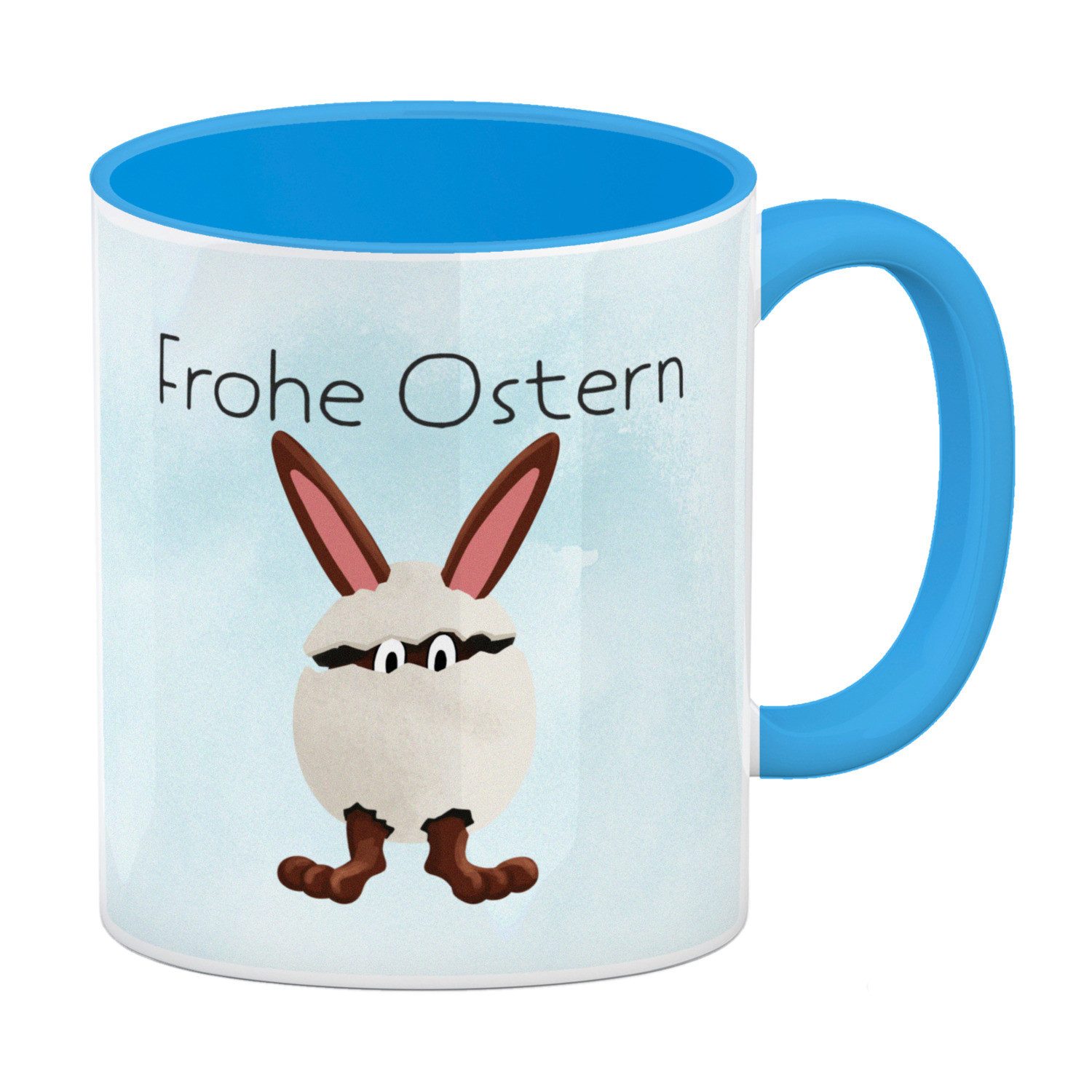 Speecheese Tasse Frohe Ostern Kaffeebecher Hellblau Mit Lustigem