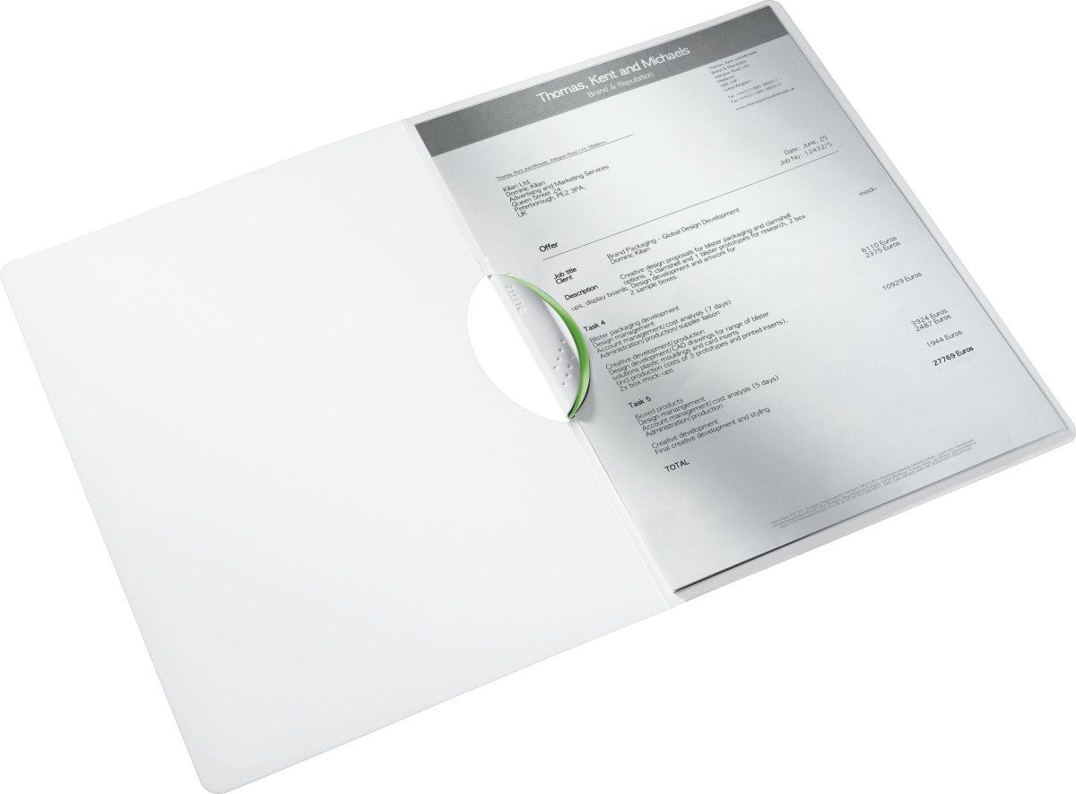 LEITZ Hefter, Leitz Klemmmappe ColorClip WOW