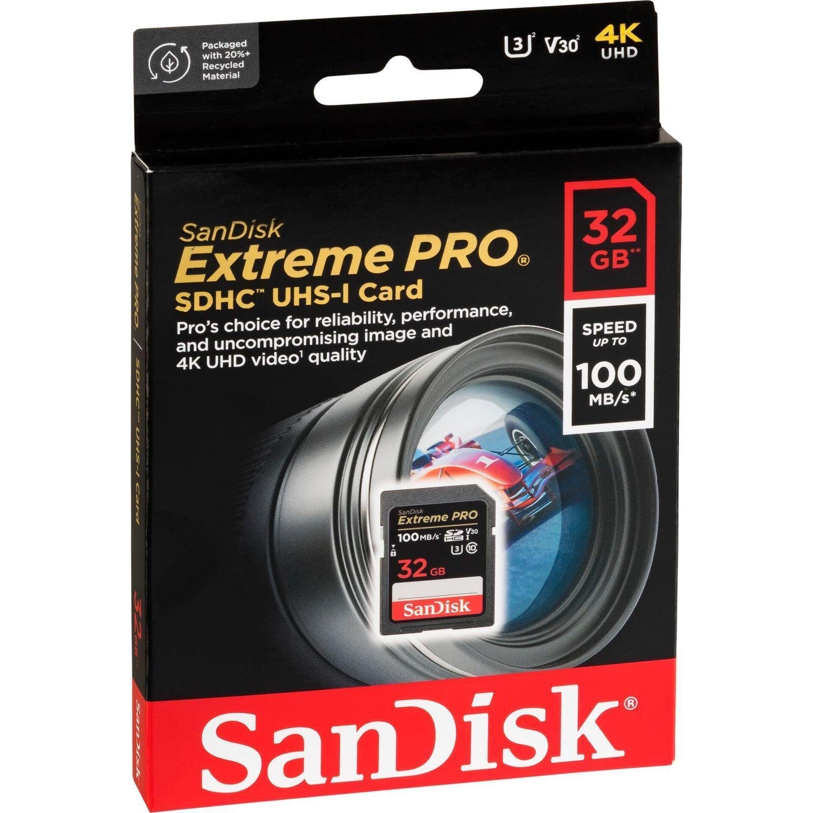 Sandisk Extreme Pro SD Karte Memory Card 4K Speicherkarte (32 GB)