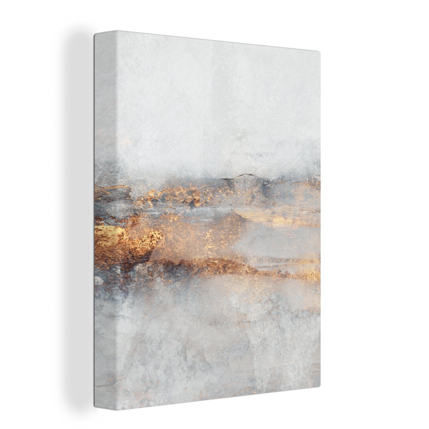 Onemillioncanvasses® Leinwandbild Nebel Gold Abstrakt 1 St