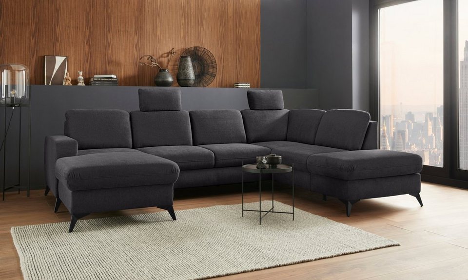 Places Of Style Wohnlandschaft Lolland Wahlweise Mit Bettfunktion Und