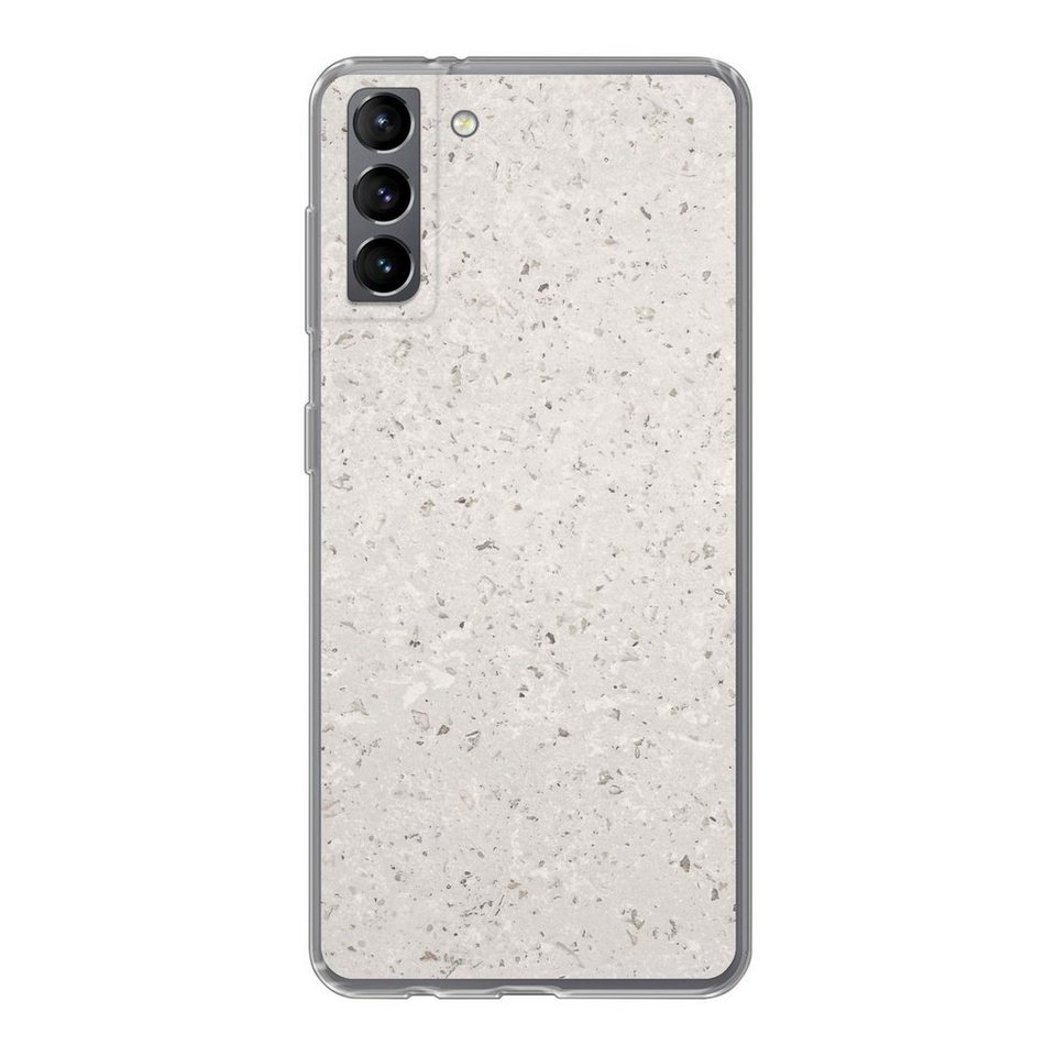 Muchowow Handyhülle Granit Grau Muster Design Weiß Phone Case
