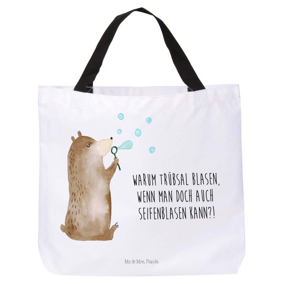 Mr And Mrs Panda Shopper Bär Seifenblasen Weiß Geschenk